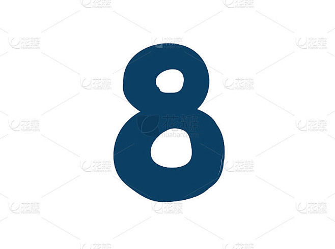 Digit number 8. Vector. icon for the company. Icon