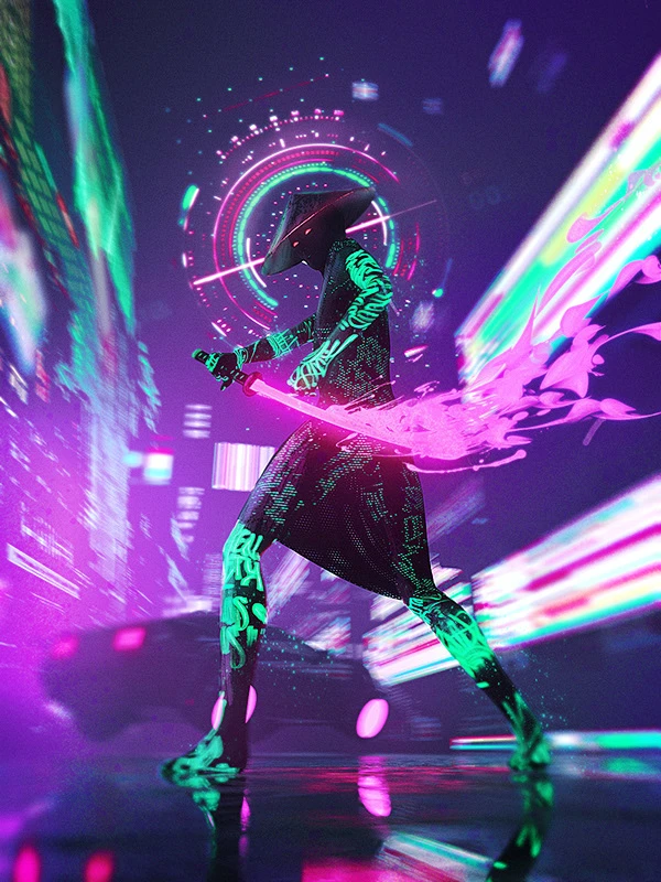 Neon samurai : Neon samurai-花瓣网