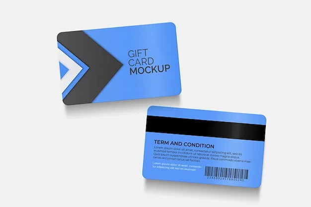 Modern gift card front and back mockup-花瓣网