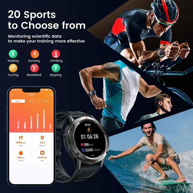 Smart Watch for Men with Call Function: IP68 Waterproof Fitness Watch ...