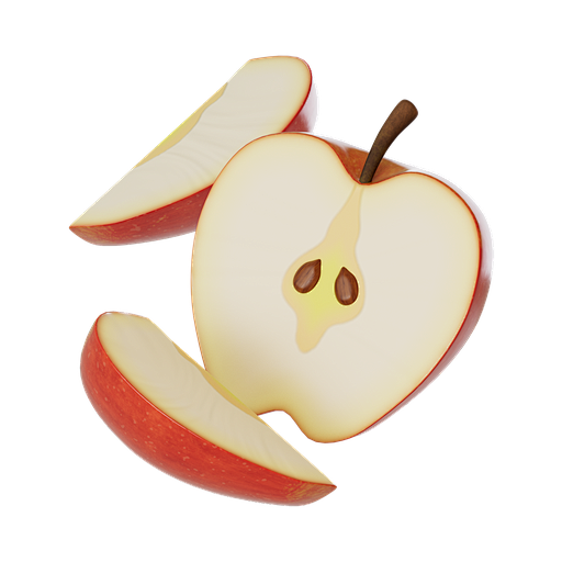 苹果切片 @到位啦UI素材 80款水果食品厨具3D图标模型