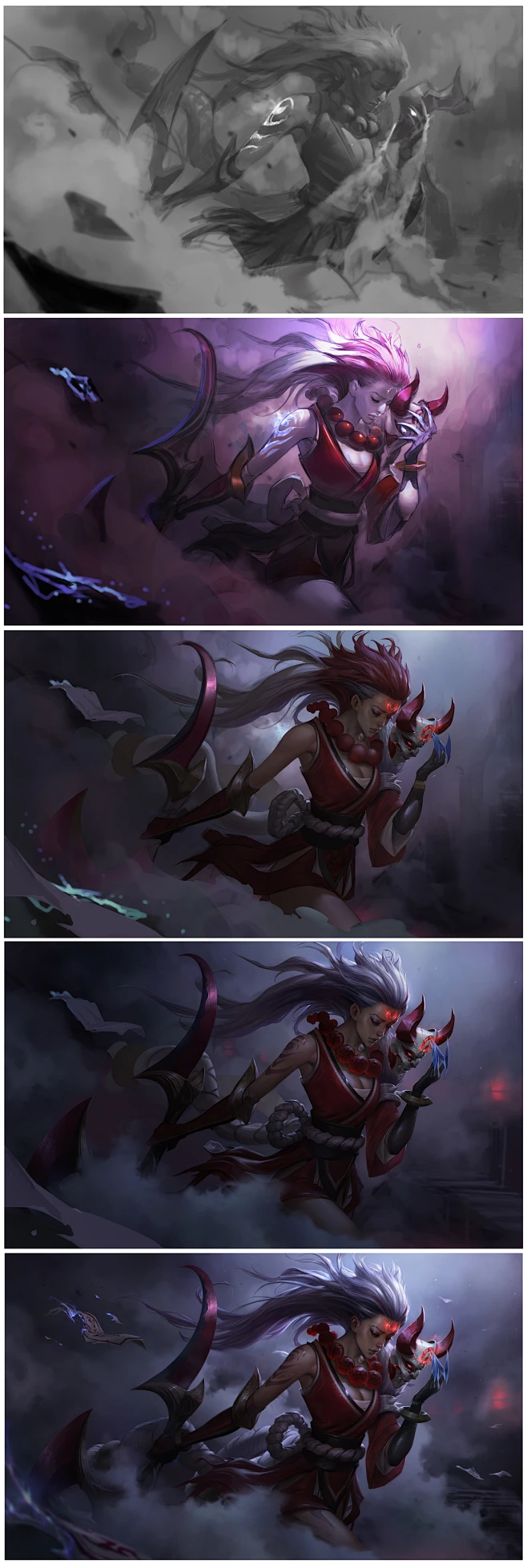 ArtStation - Blood Moon Diana for League of Legends, Chengwei Pan-花瓣网