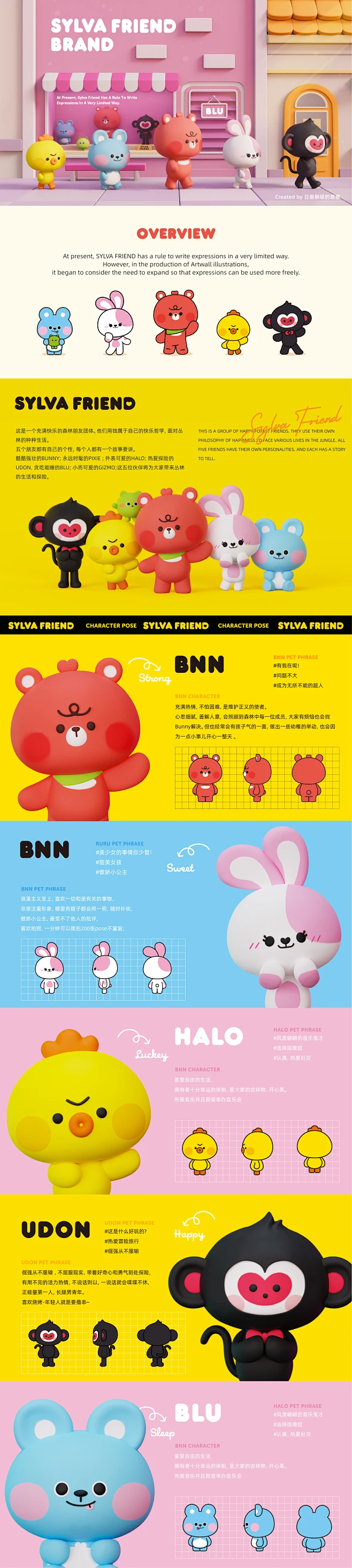 《森林的朋友》ip形象设计 花瓣网 