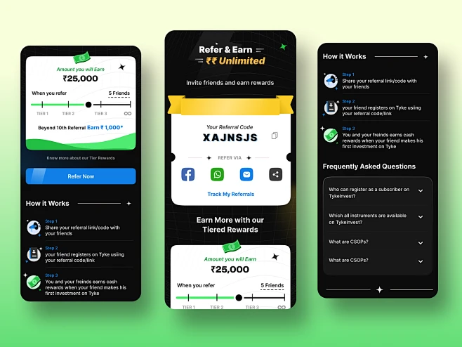 Refer and Earn by Jagdev Soni on Dribbble-花瓣网