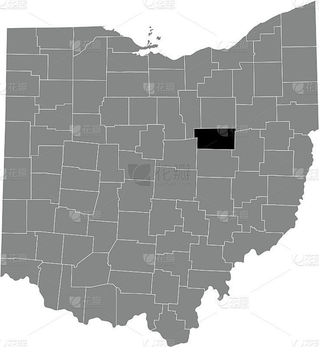 美国俄亥俄州霍尔姆斯县位置地图