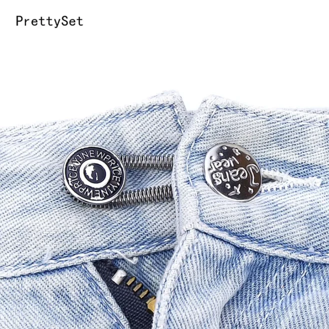 【PrettySet】Spring Expandable Waist Buttons Waistband Expanders Metal ...