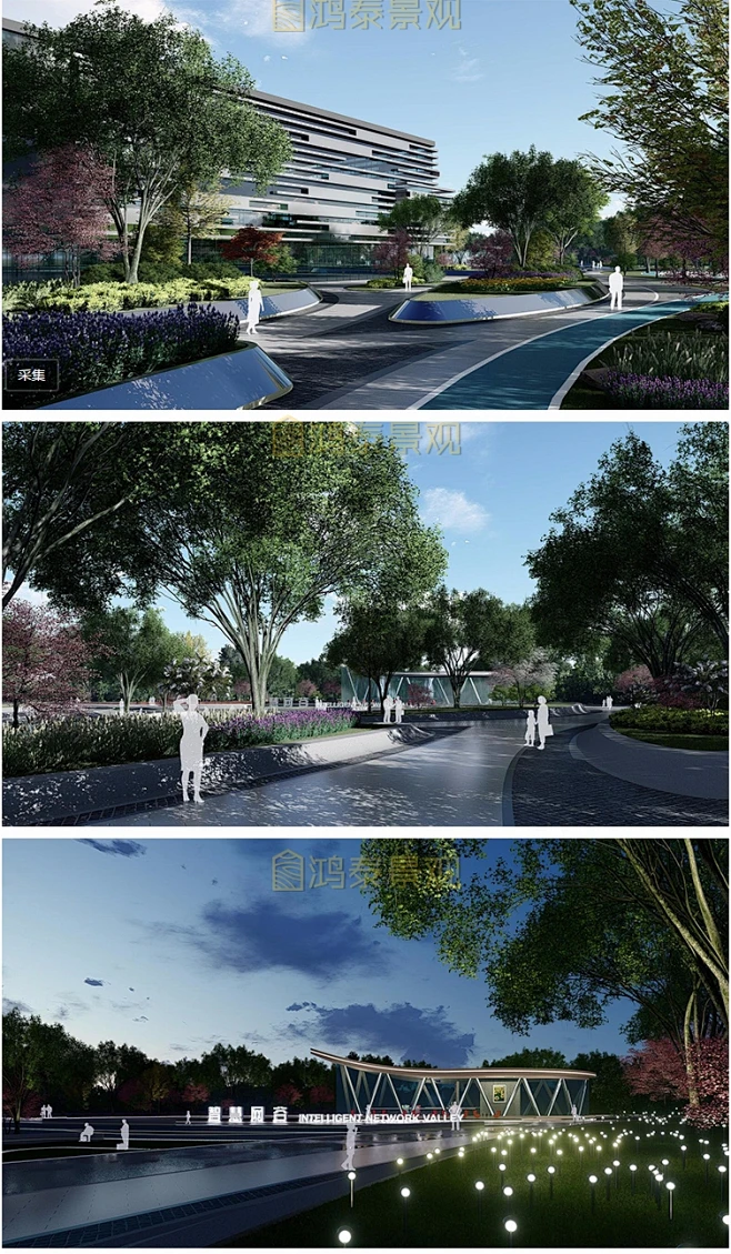 2021杭州智慧网谷公园规划文本现代科技休闲市政公园景观文本参考图片_SFL—景观文本排版图片素材-花瓣网