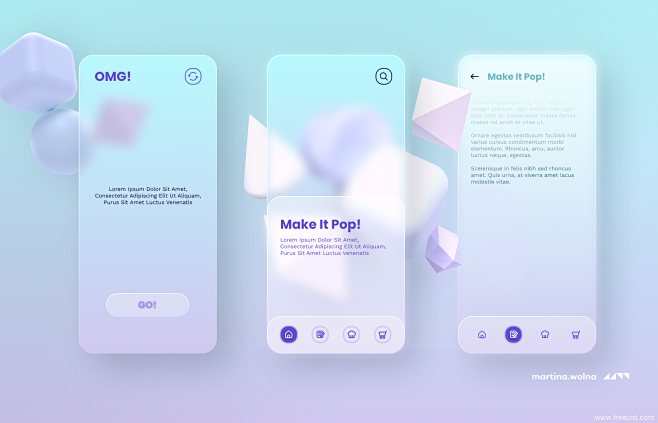 新拟物质感、玻璃拟物质感UI源文件，Neumorphic毛玻璃质感UI kit UI资源figma源文件 – FreeUID，免费UI资源下载