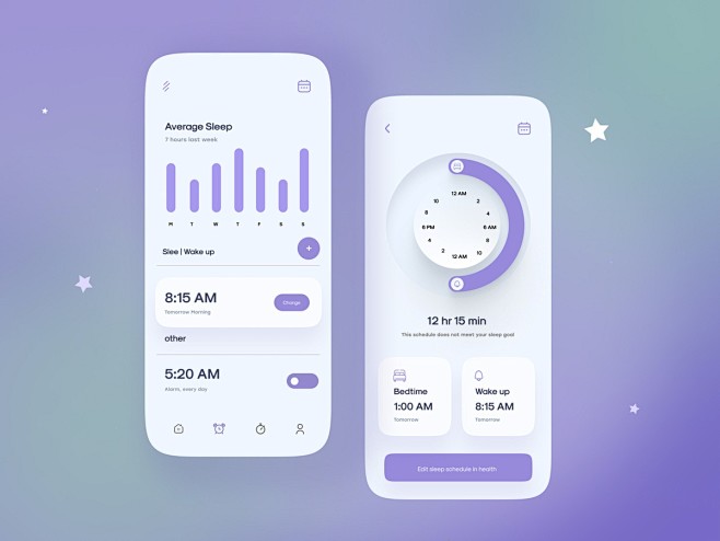 Iphone Alarm UI Design alarm android app app app screen design finance ...