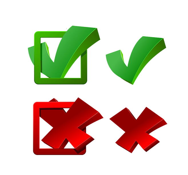 对错符号图标正确错误透明免抠PNG图案 PS设计素材元素 (109)