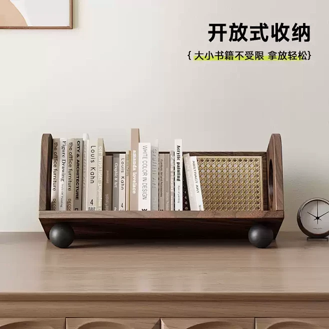 非叹实木桌上书架桌面置物架办公室书立小架子黑胡桃木简易收纳架-淘宝网-花瓣网