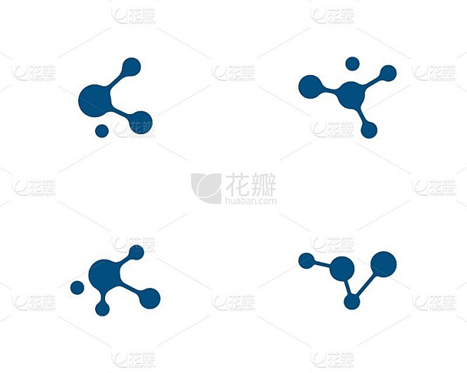 分子矢量图标插图