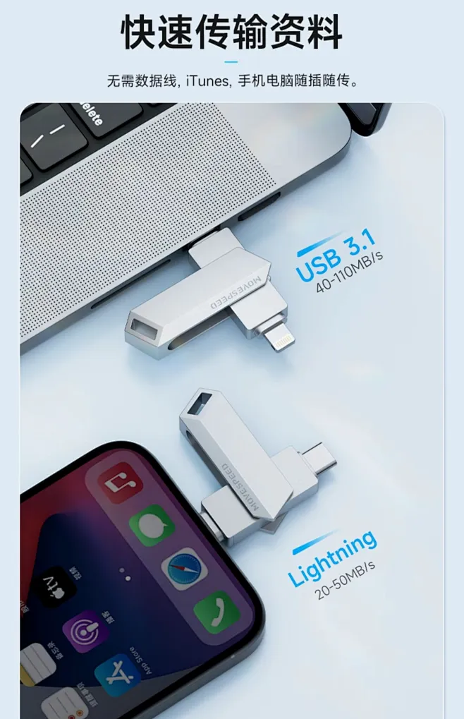移速手机u盘128g大容量苹果typec双接口电脑两用iphone16扩容优盘-tmall.com天猫-花瓣网