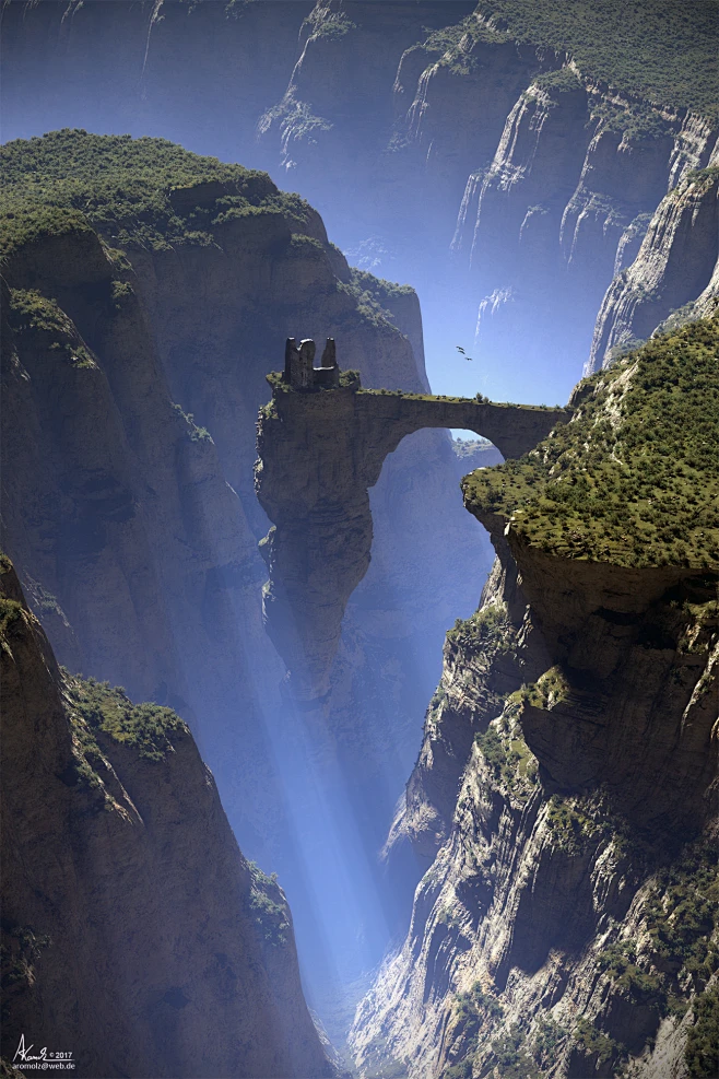 Blue haze gorge, Aron Kamolz : Finally after a long time a new artwork ...