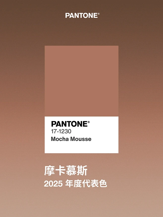 Pantone 2025年度流行色，17-1230 Mocha Mousse（摩卡慕斯）-花瓣网
