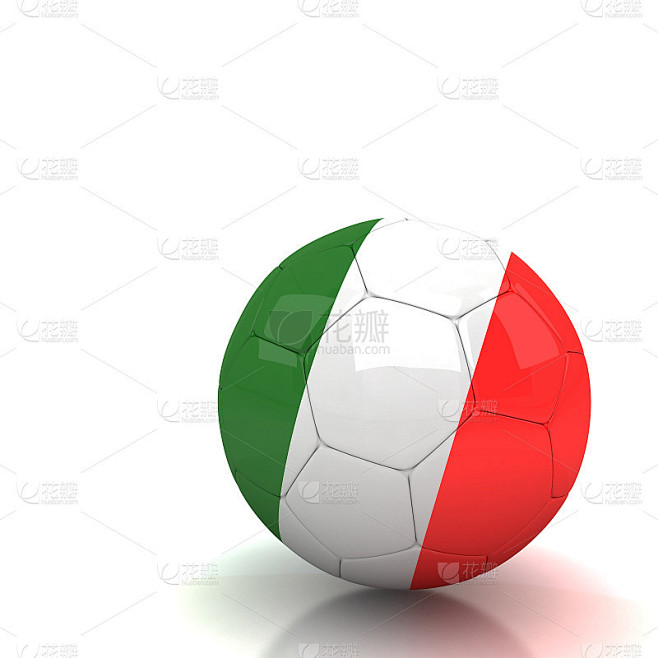 意大利足球孤立的白色背景