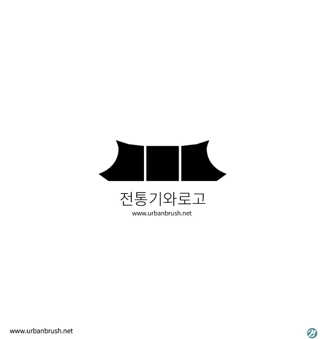 전통기와 로고 일러스트 ai 무료다운로드 free Traditional tile logo sample - Urbanbrush ...