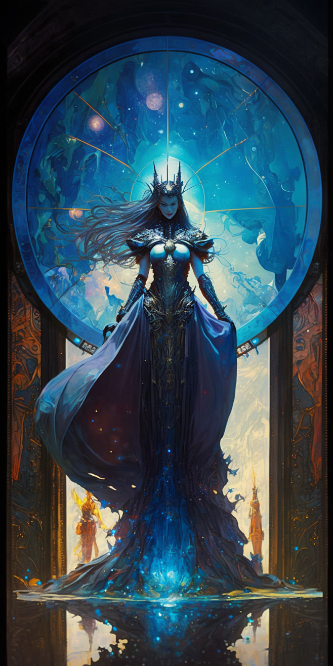 Heraldic Empress, Cosmic entity, celestial goddess, by Philippe ...
