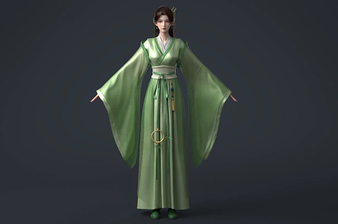 古装美女-原创3D角色/装备-3D原创作品,美女,古装,微元素 - 美女,古装,角色参考,角色赏析,3D角色,原创角色 - Element3ds.com!-花瓣网