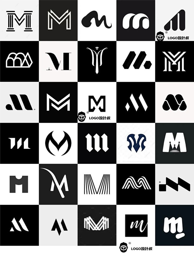 灵感采集 ️300个字母M元素图形logo设计分享_8_设计叔logo设计_来自小红书网页版