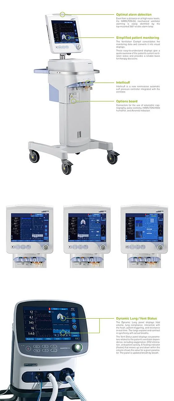 Hamilton Medical G5 and C3 incorporates intuitive Graphic User ...