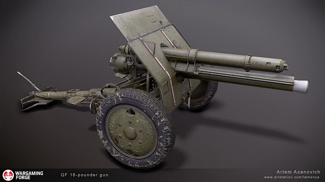 QF 18-pounder gun, Artem Azanovich : QF 18-pounder gun Tris: 15369, 4k ...