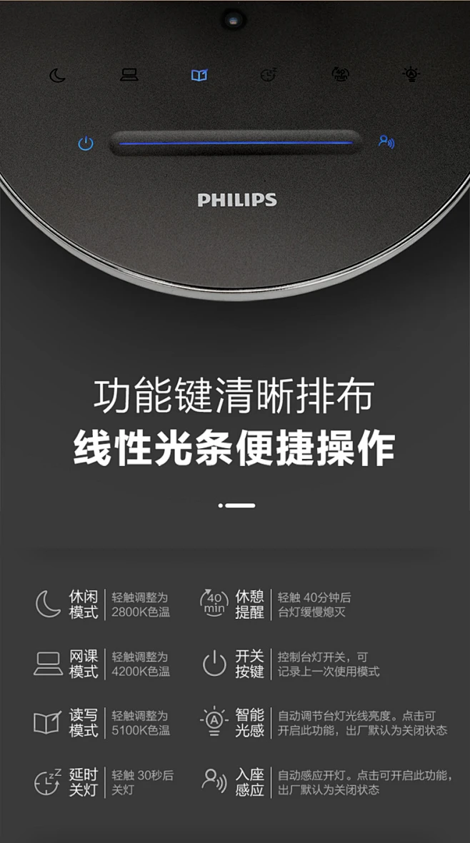 飞利浦轩坦护眼led国AA级儿童书桌学习专用学生写字办公阅读台灯-tmall.com天猫-花瓣网