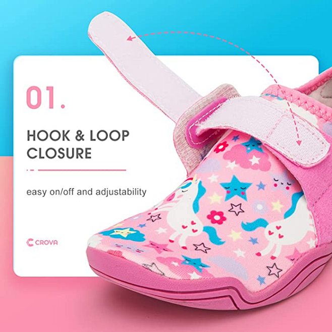 Amazon.com：Crova 兒童水上運動鞋完全排水速乾水上襪赤腳拖鞋男童女童幼童, 粉紅色, 12.5 小童: Shoes