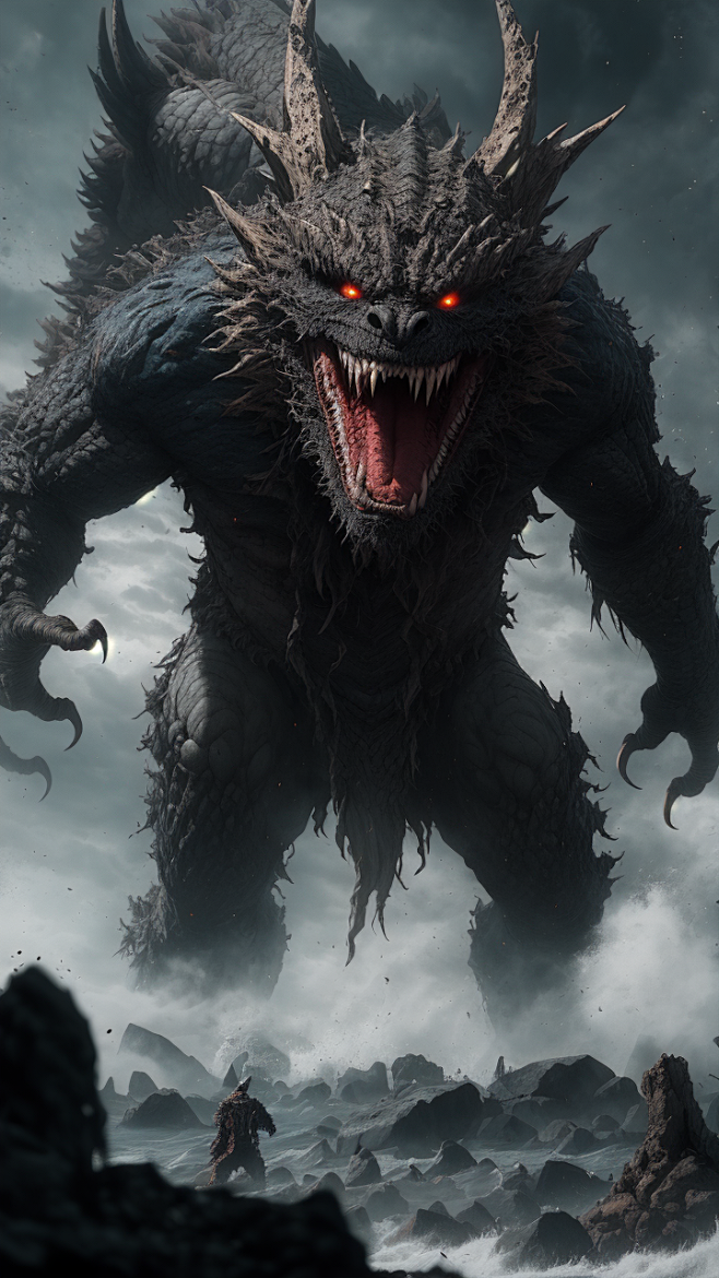 00448-3511461671-(sea theme_1),In a somber and desolate setting, an ...