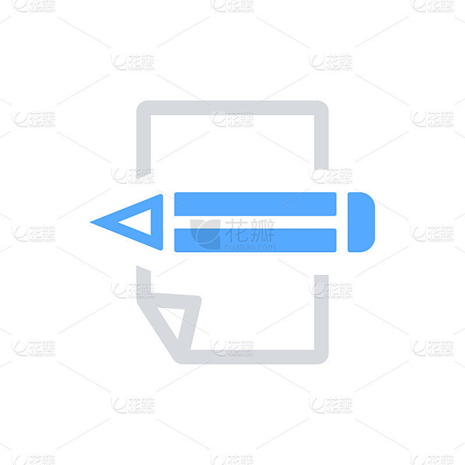 Write a Note Icon - Vector. Flat icon of notes