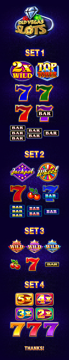 SLOT图标字母666-花瓣网|陪你做生活的设计师 | Game Assets , narasimhamurthy banda