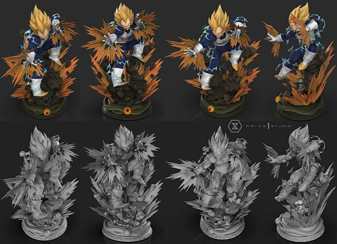 Prime 1 studio - Vegeta (zbrush)-花瓣网