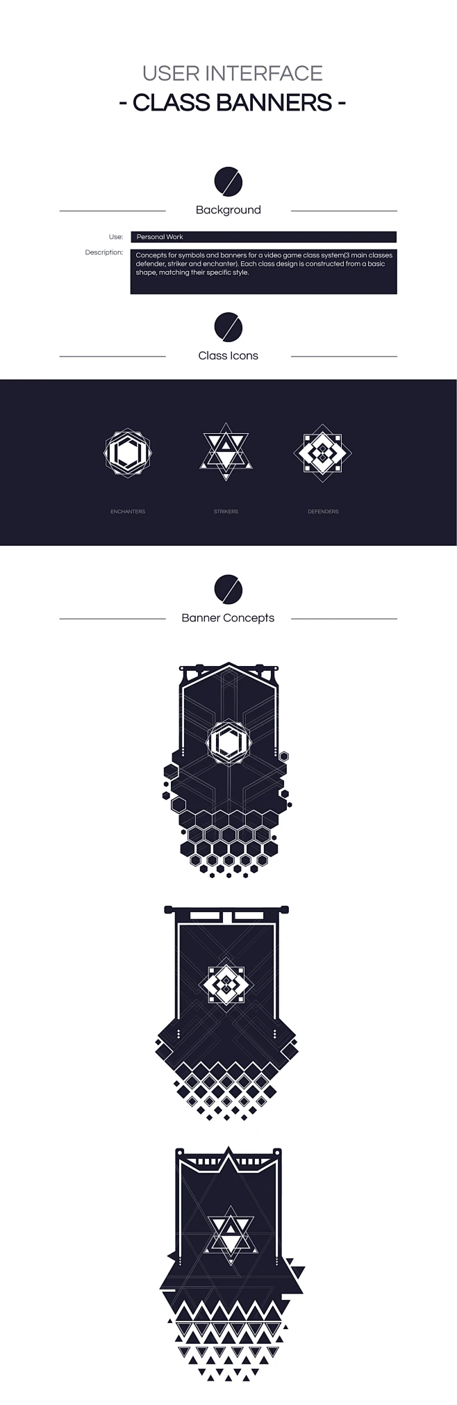 UI - Class Banners, Anca Albu : Concepts for a video game class banners ...