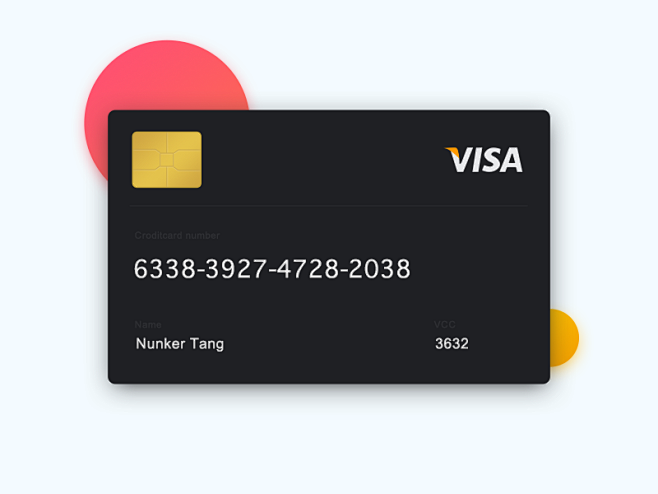 Bank card ui