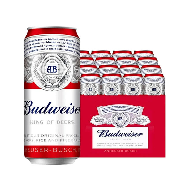 【门店就近派送】百威啤酒听装500ml*18听整箱醇正铝罐啤酒-tmall.com天猫