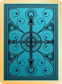 Blue with Yellow Frame Card Back-花瓣网