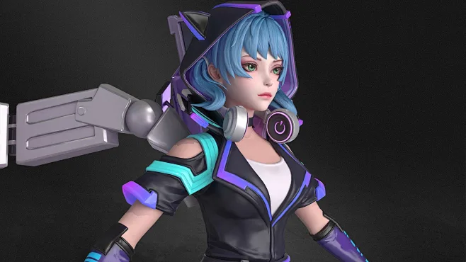 枪手卡菲尼-独立角色模型-微元素 - Element3ds.com!-花瓣网