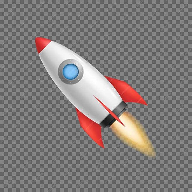 Realistic 3d Detailed Rocket Space Ship on a Transparent Background ...