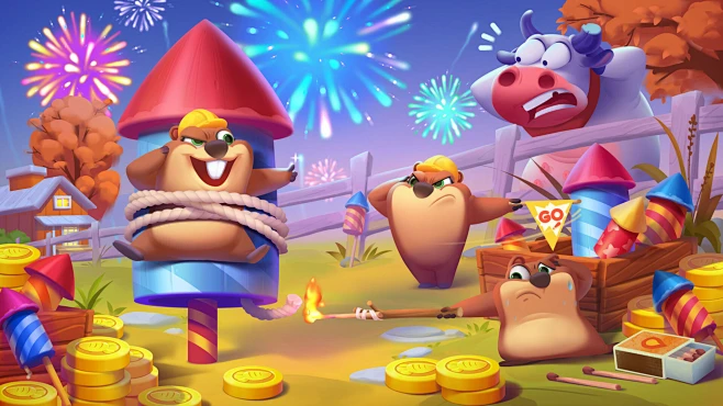 Fireworks props-花瓣网