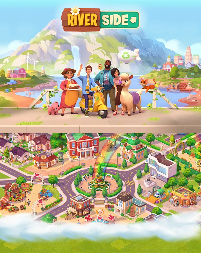 2d game cartoon casual game concept art Environment design game design ...