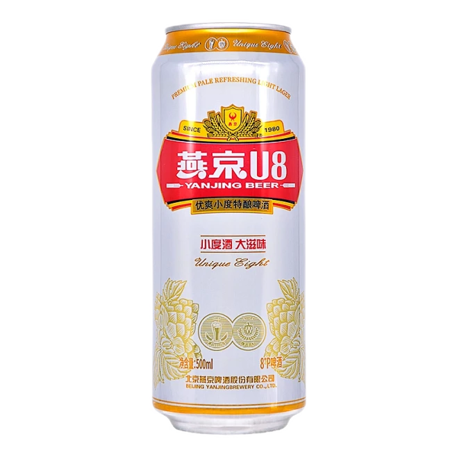 燕京啤酒U8特酿8°P小度酒大滋味 500ml*12听大罐整箱装 包邮-淘宝网-花瓣网