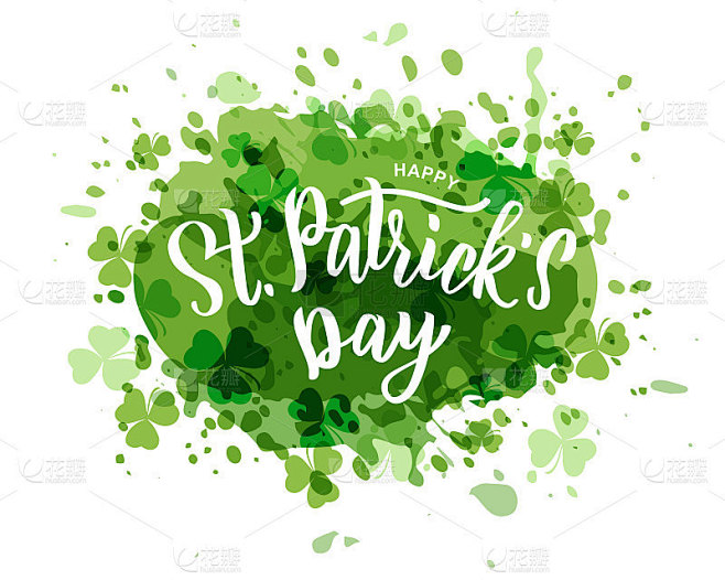 Saint Patrick's Day hand lettering text as symbolt