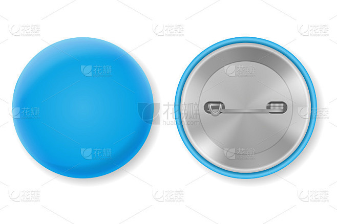 badge pin blank label template stock vector illust