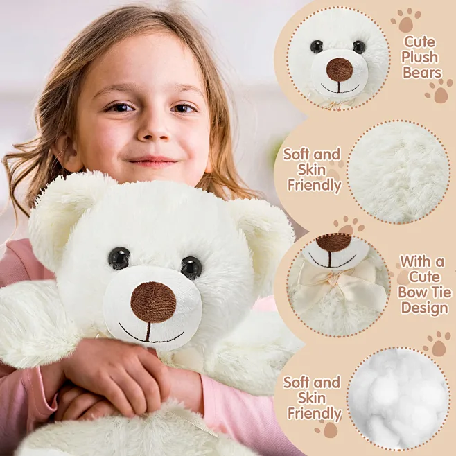 Amazon.com: 24 Pcs 14 in Stuffed Animals Bears Soft Plush Bears Toys ...