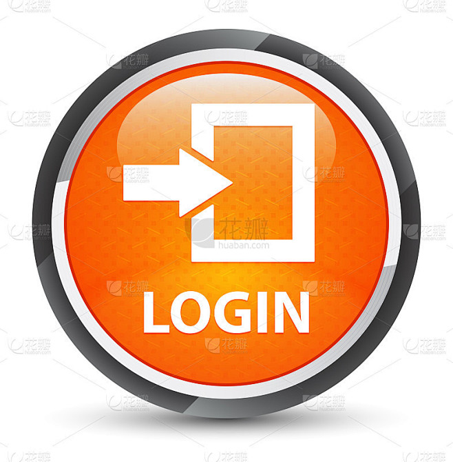 Login galaxy orange round button