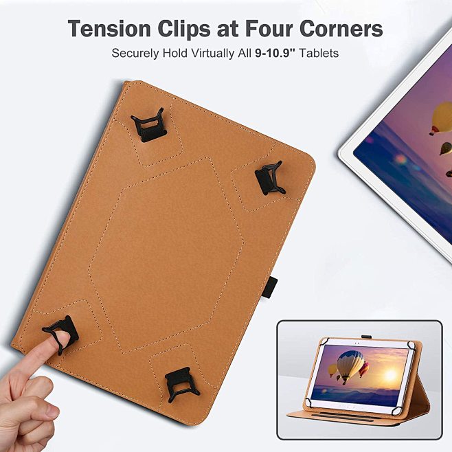 Amazon.com: ProCase 9-10.9 inch Universal Tablet Case, PU Leather Stand ...