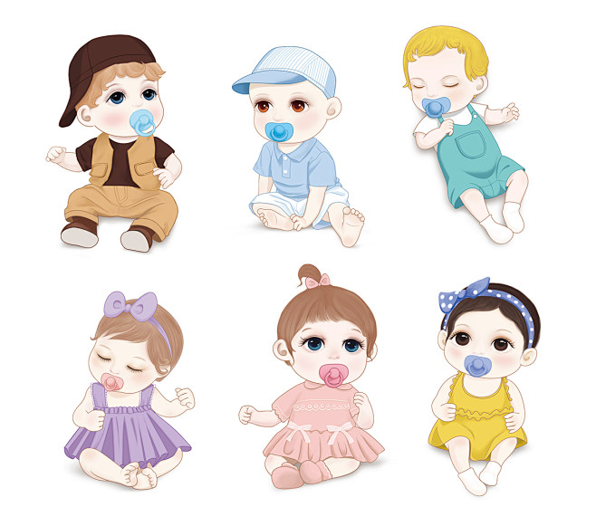 小婴儿 儿童插画