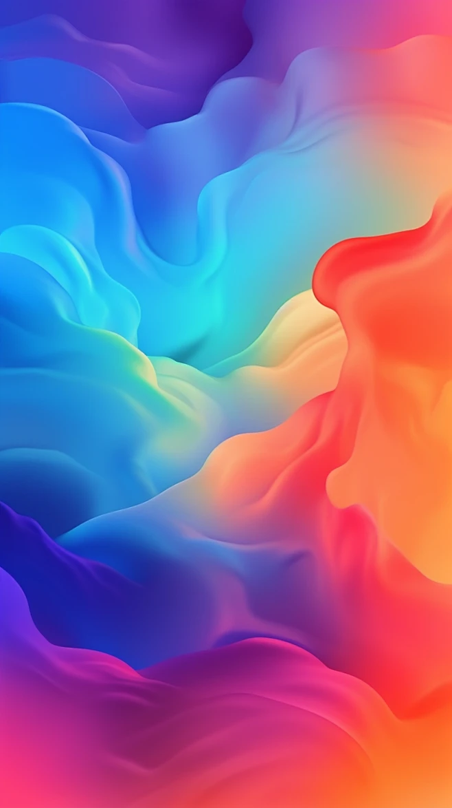 简约彩色渐变背景-花瓣网