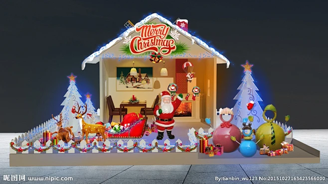 圣诞节DP点效果图-花瓣网