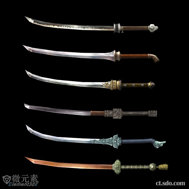 【武器】【刀】一套武器设定集合376P-设定画集-微元素Element3ds - Powered by Discuz!-花瓣网